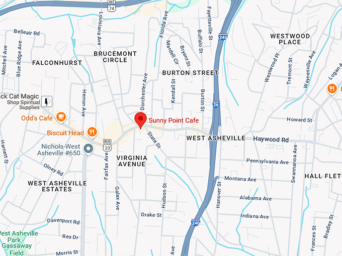 16. sunny point cafe map