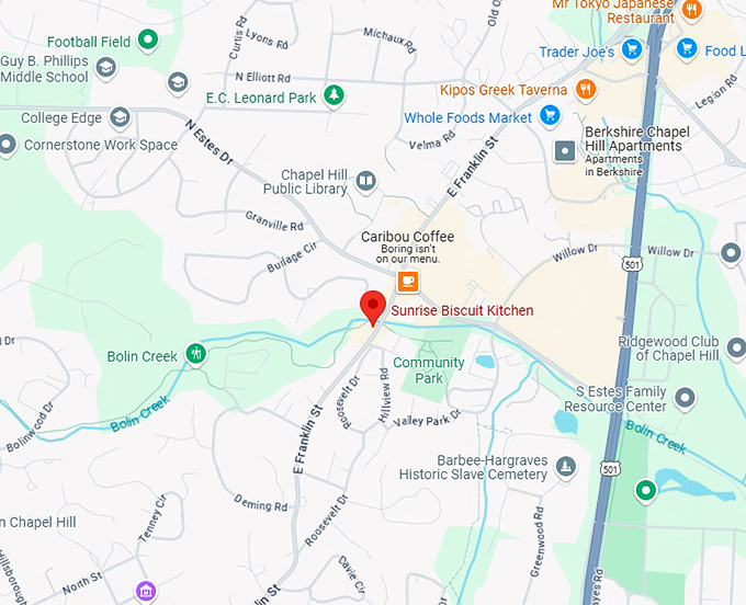 16. sunrise biscuit kitchen map