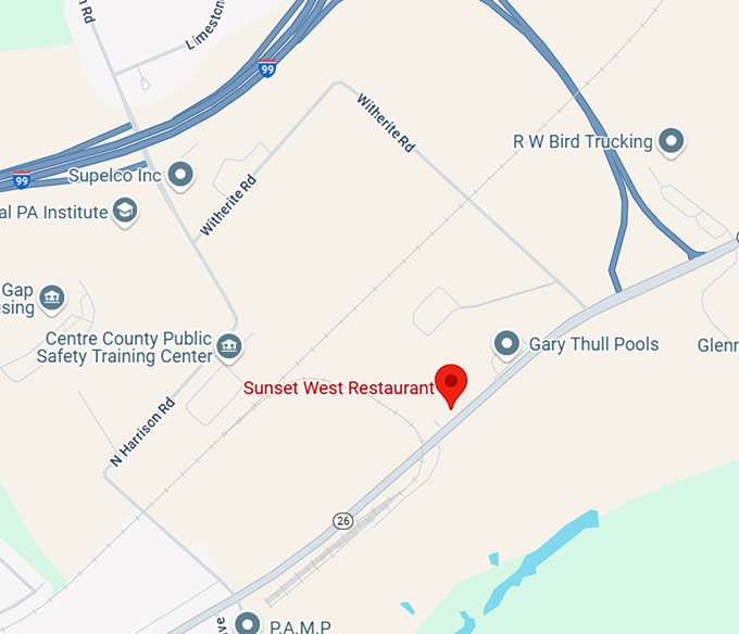 16. sunset west restaurant map