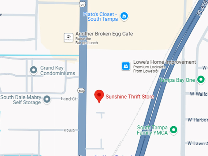 16. sunshine thrift store map