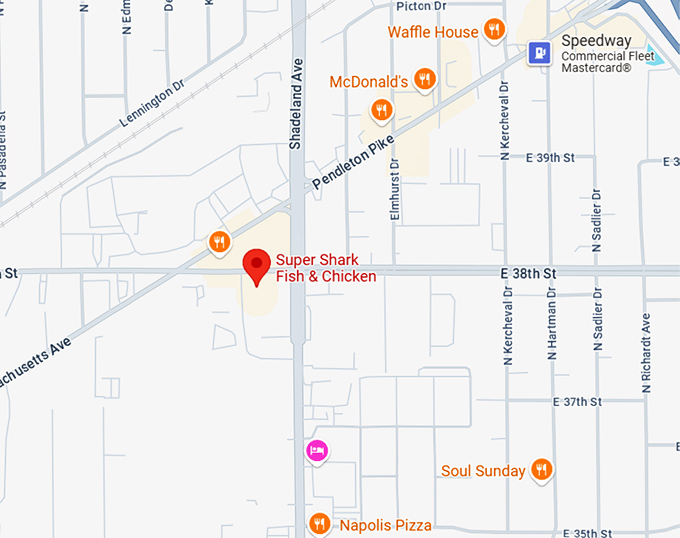 16. super shark fish & chicken map