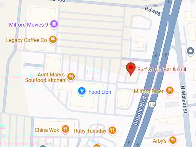 16. surf & turf bar & grill map