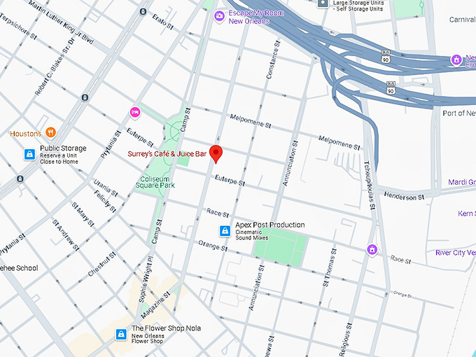 16. surrey's caf&eacute; & juice bar