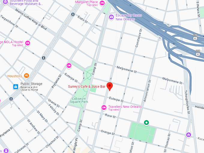 16. surrey's cafe map