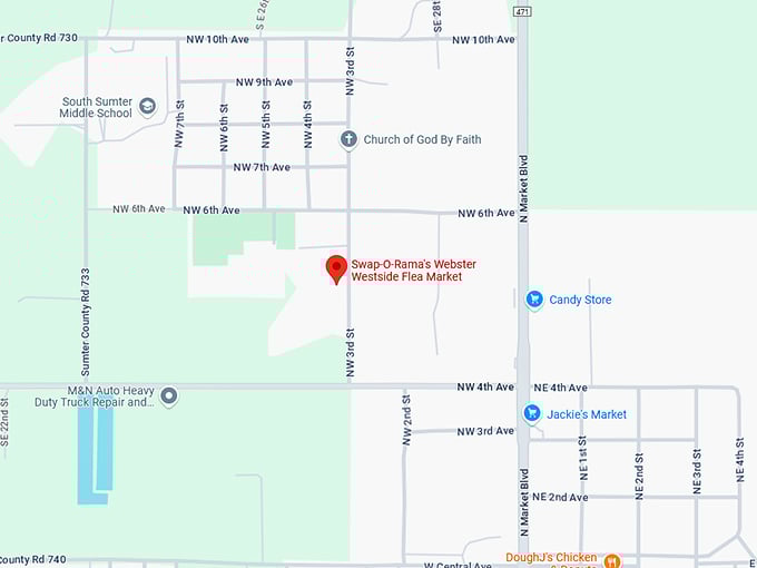 16. swap o rama's webster westside flea market map