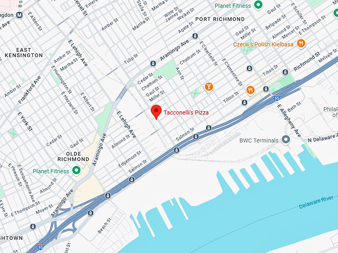 16. tacconelli's pizza map