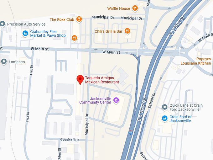 16. taqueria amigos mexican restaurant map