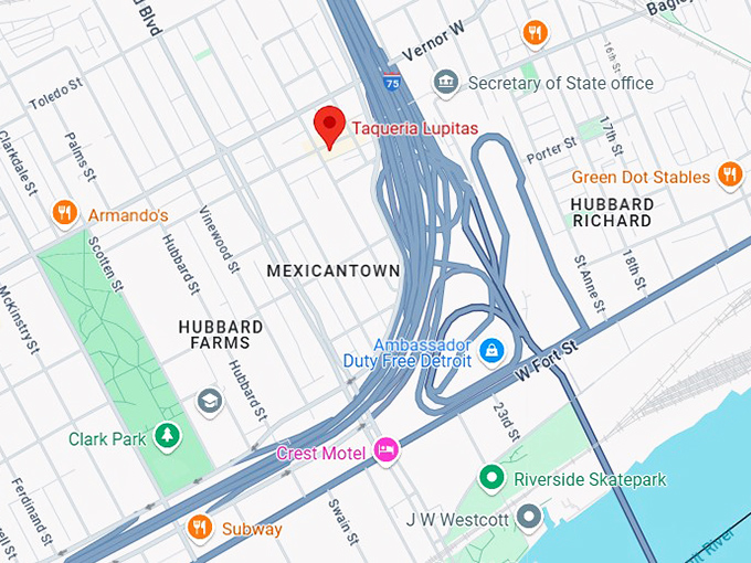 16. taqueria lupitas map