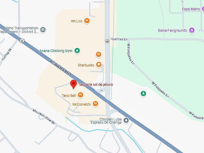 16. taqueria sol de jalisco map