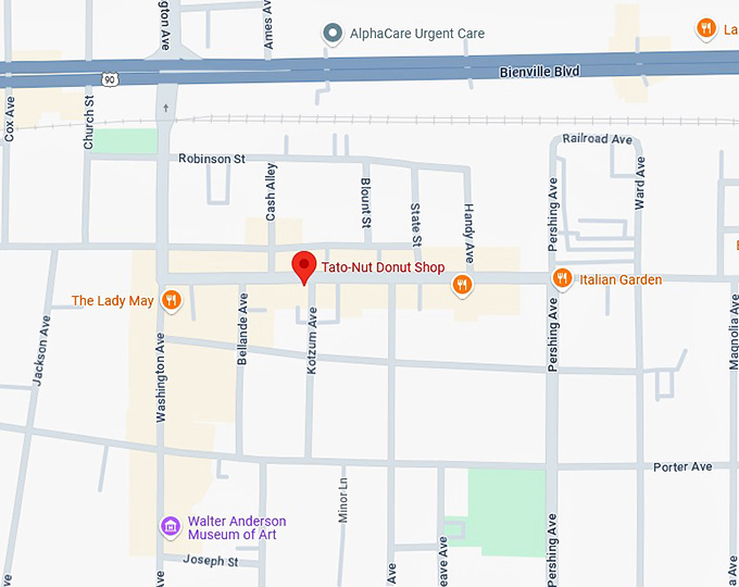 16. tato nut donut shop map