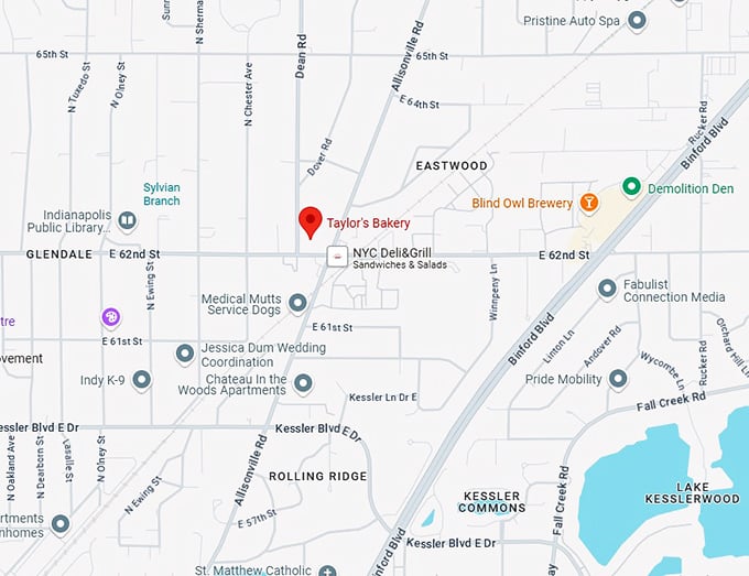 16. taylor's bakery map