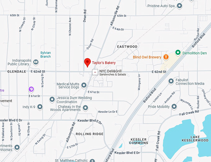 16. taylor's bakery map