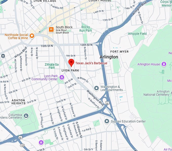 16. texas jack&rsquo;s barbecue map