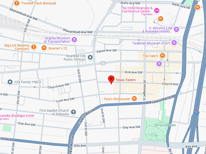 16. texas tavern map