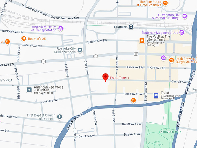 16. texas tavern map