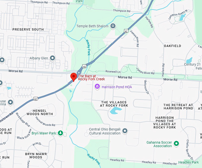 16. the barn at rocky fork creek map