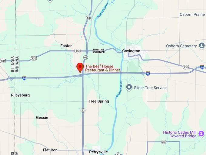 16. the beef house restaurant & dinner theatre map