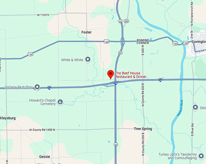 16. the beef house restaurant & dinner theatre map