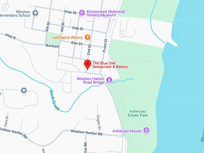 16. the blue owl restaurant & bakery map