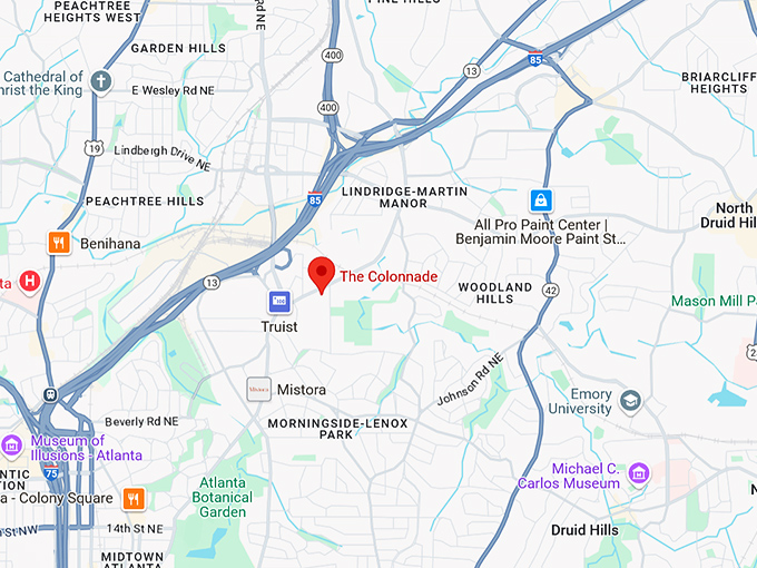 16. the colonnade map