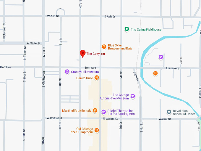 16. the cozy inn map