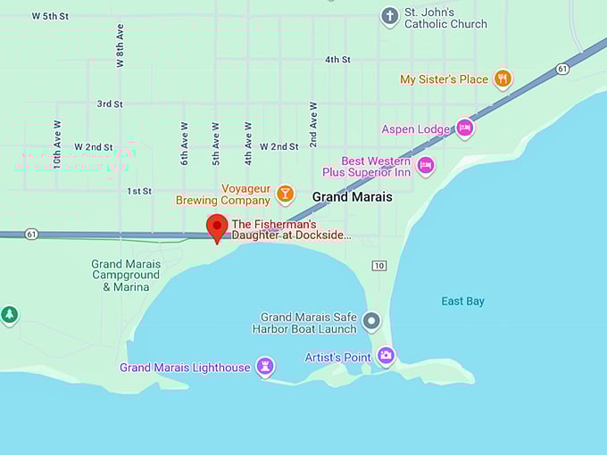 16. the fisherman's daughter at dockside fish market map