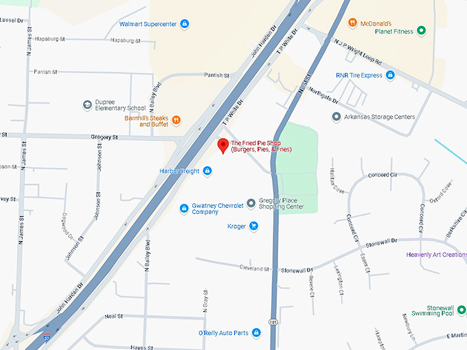 16. the fried pie shop (burgers, pies, & fries) map