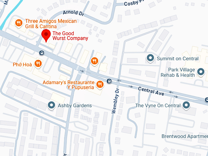 16. the good wurst company map