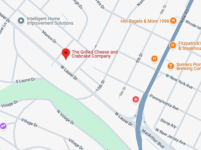 16. the grilled cheese and crabcake company map