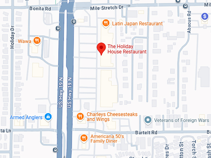 16. the holiday house restaurant map