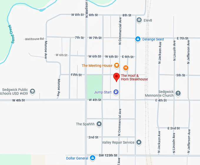 16. the hoof & horn steakhouse map