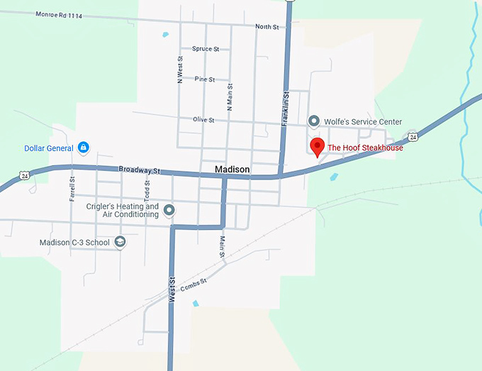 16. the hoof steakhouse map