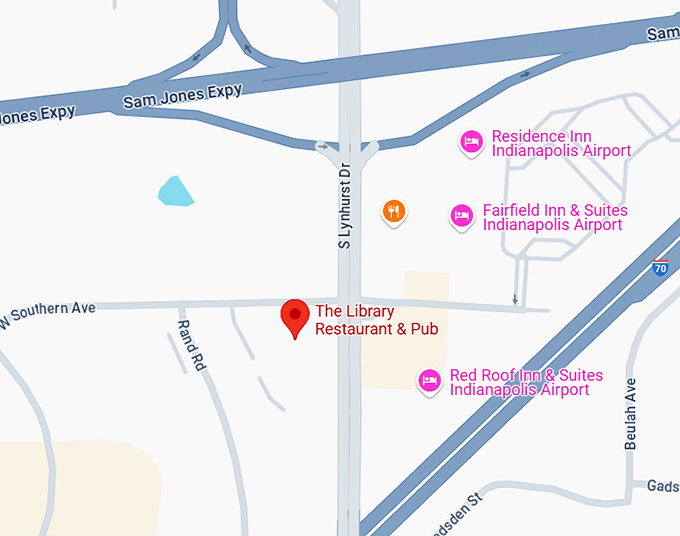16. the library restaurant & pub map
