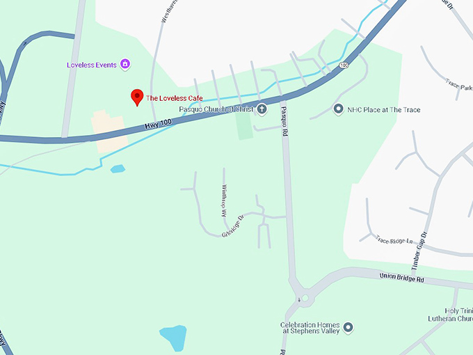 16. the loveless cafe map