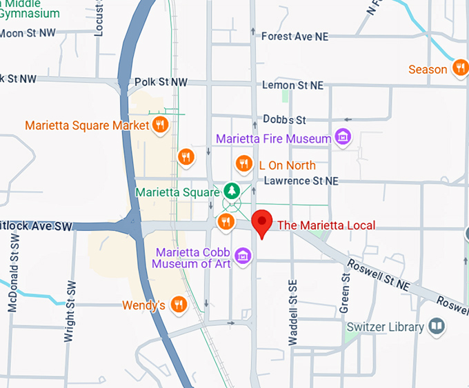 16. the marietta local map