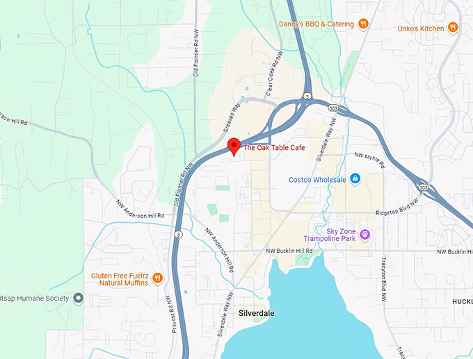 16. the oak table cafe map