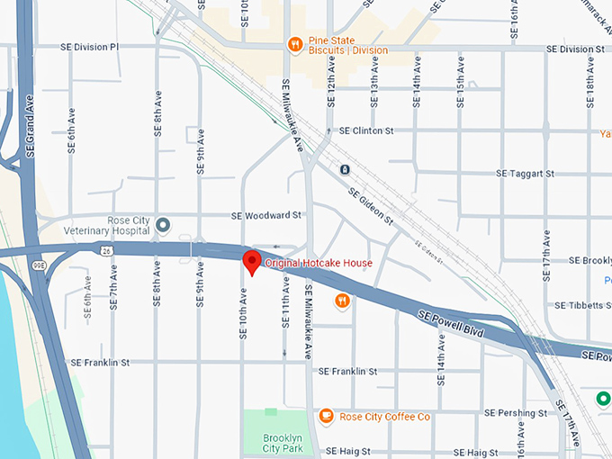 16. the original hotcake house map