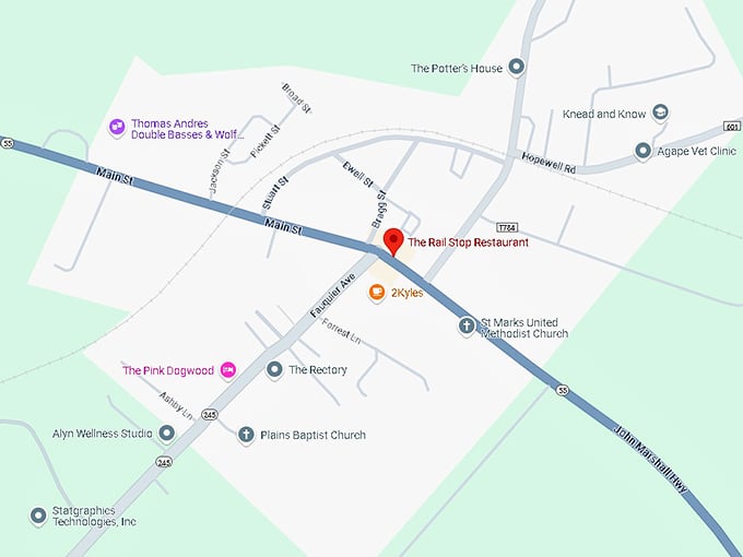 16. the rail stop restaurant map