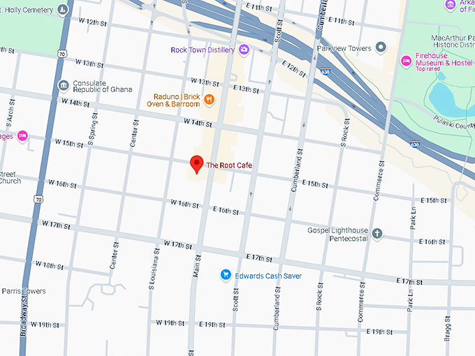 16. the root cafe map