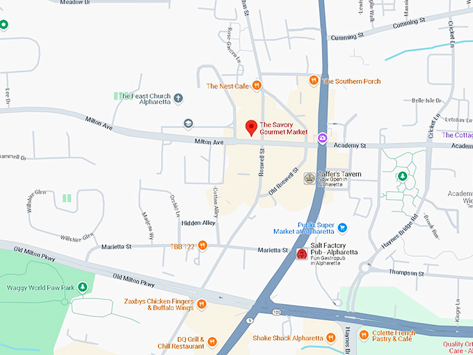 16. the savory gourmet market map