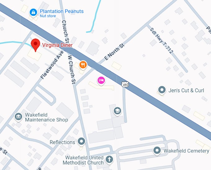 16. the virginia diner map