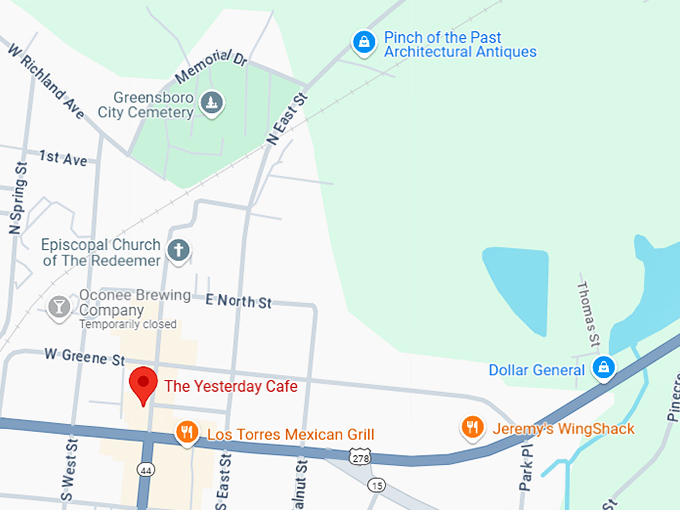 16. the yesterday cafe map