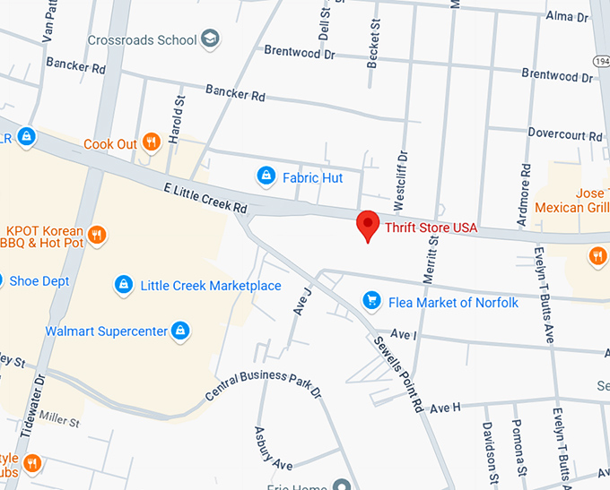 16. thrift store usa map