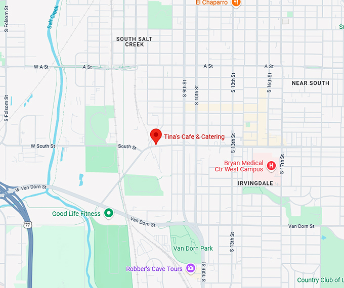 16. tina's cafe & catering map