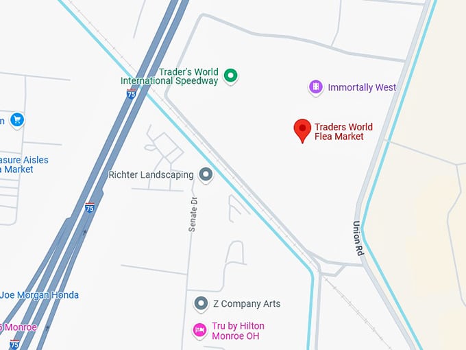 16. traders world flea market map