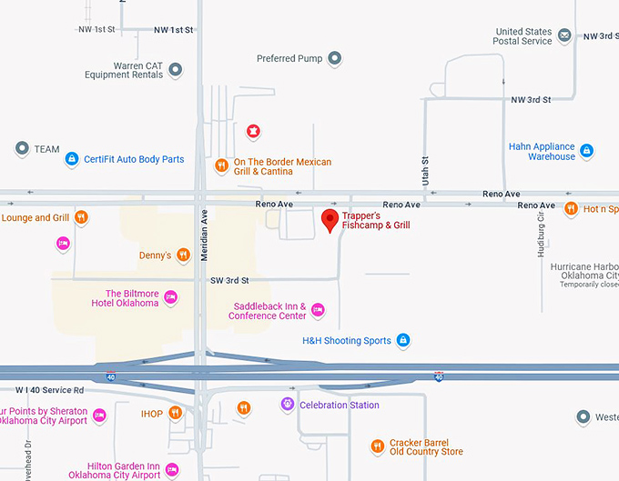 16. trapper's fishcamp & grill map