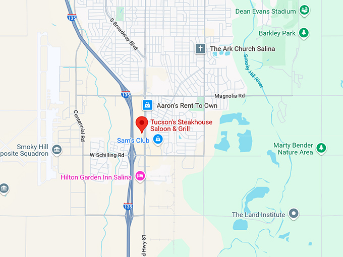 16. tucson's steakhouse saloon & grill map