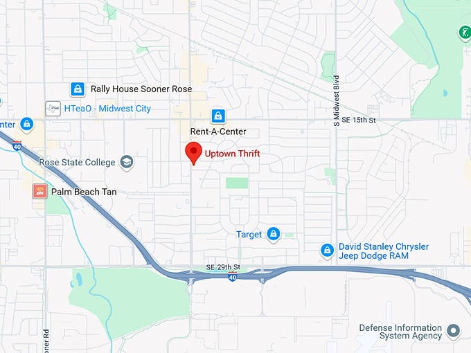 16. uptown thrift map