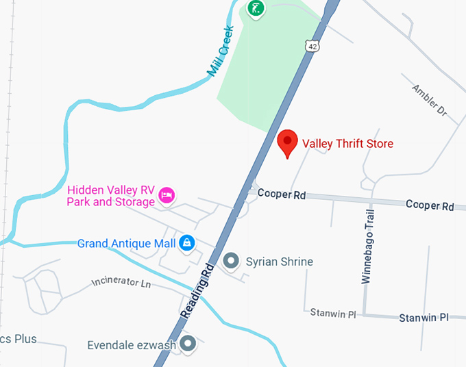 16. valley thrift store map