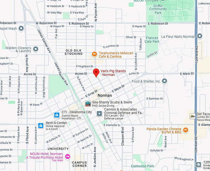16. van's pig stands norman map